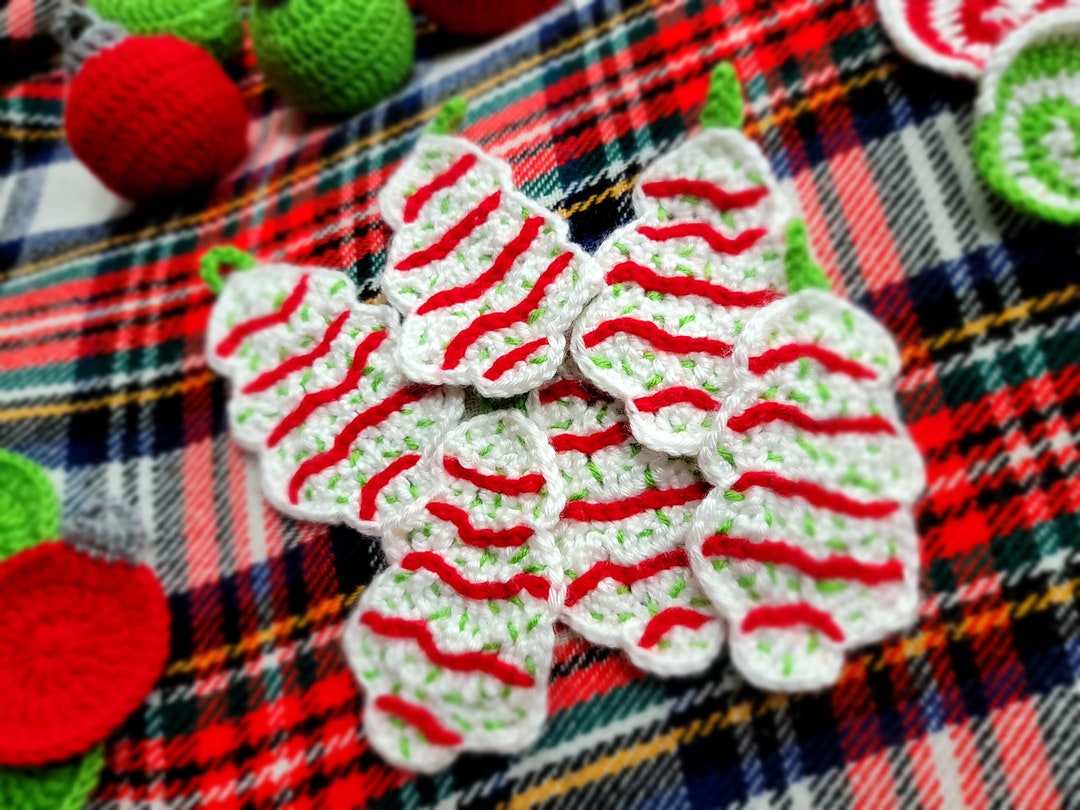 Little Debbie Christmas Tree Cake Crocheted Ornament - Etsy