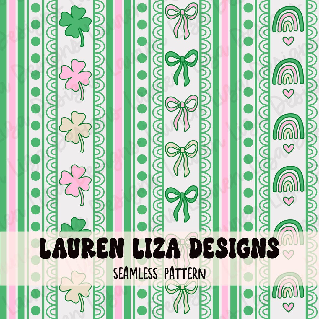 St Patricks Day Stripes, Seamless File for Fabric Sublimation, Repeat ...