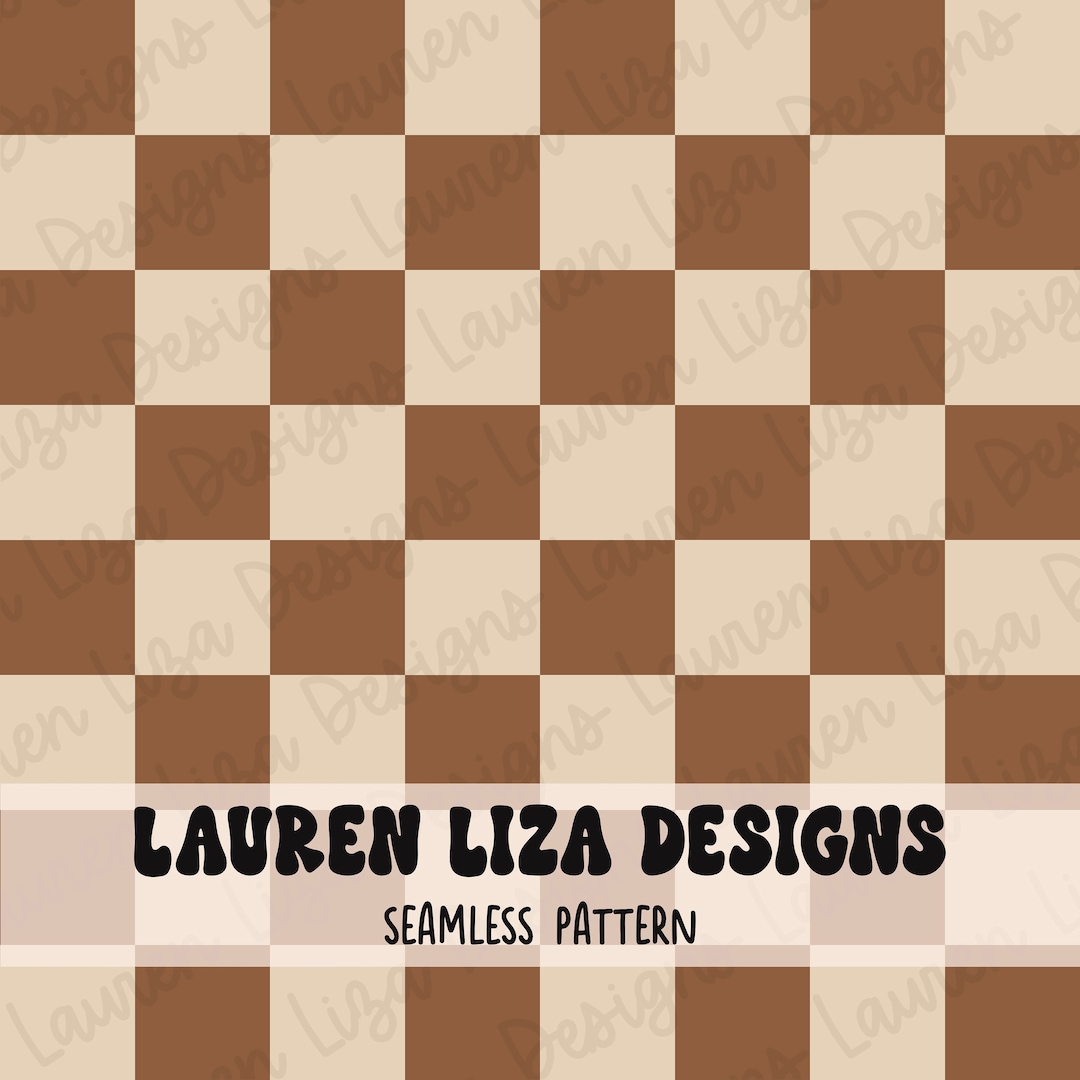 Boho Brown Beige Checkerboard Seamless Pattern for Fabric Sublimation ...