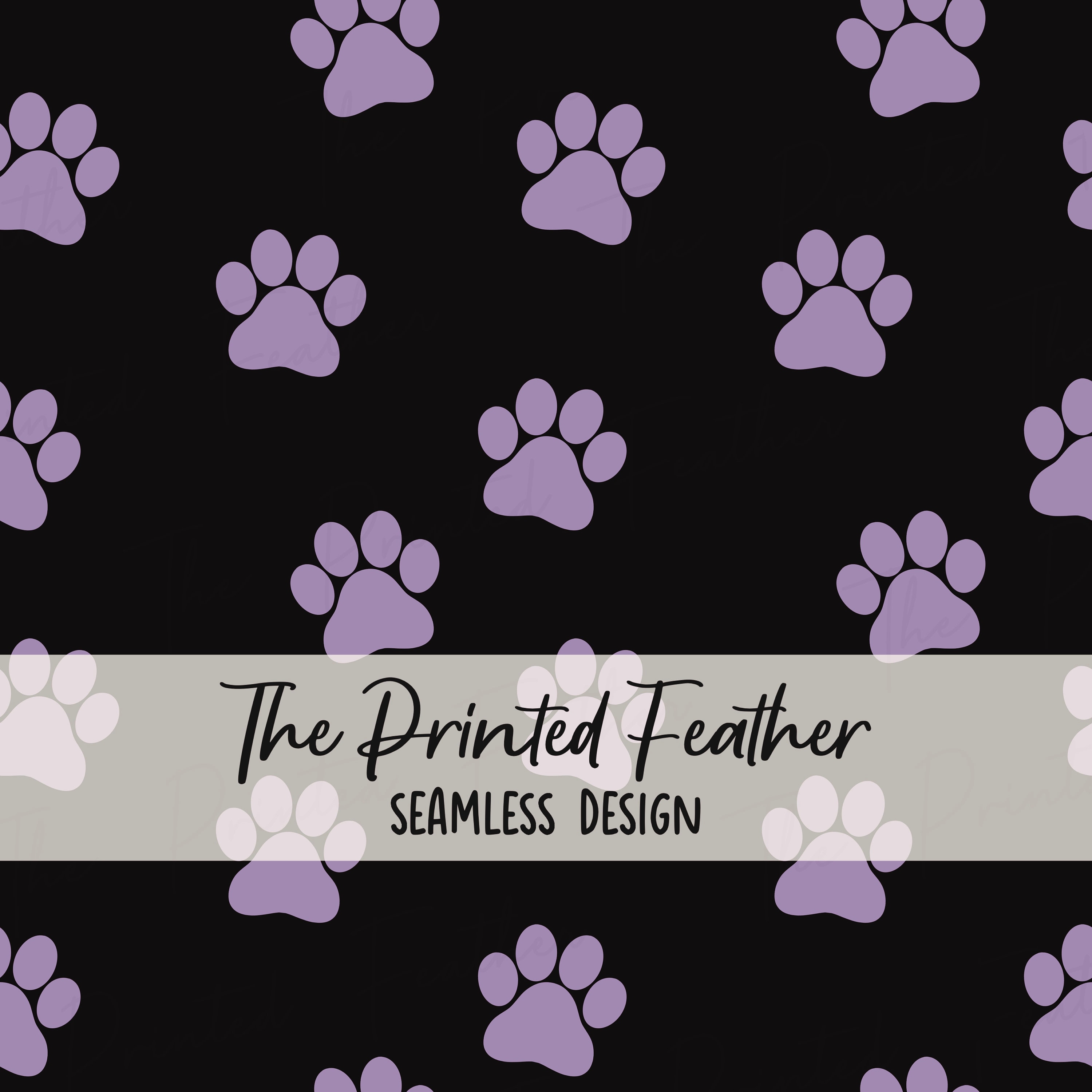 Purple Paw Print Background