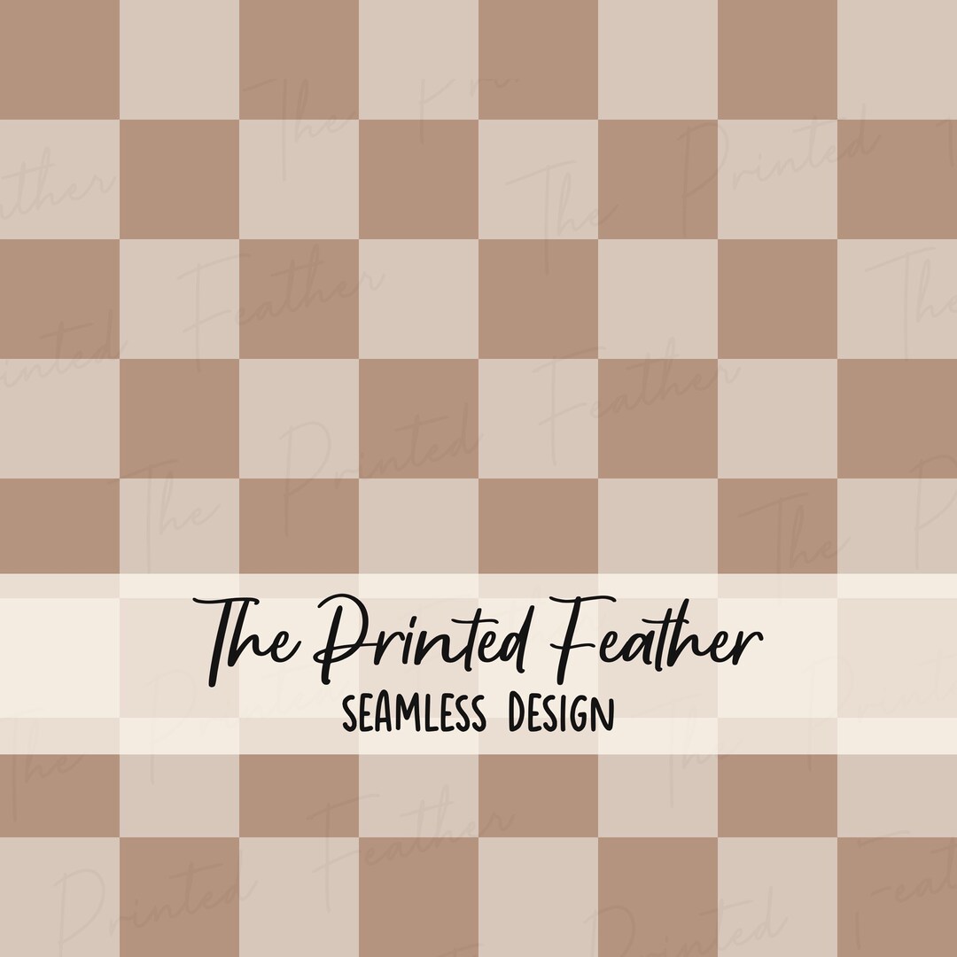 Boho Beige Tan Checkerboard Seamless Pattern for Fabric Sublimation ...