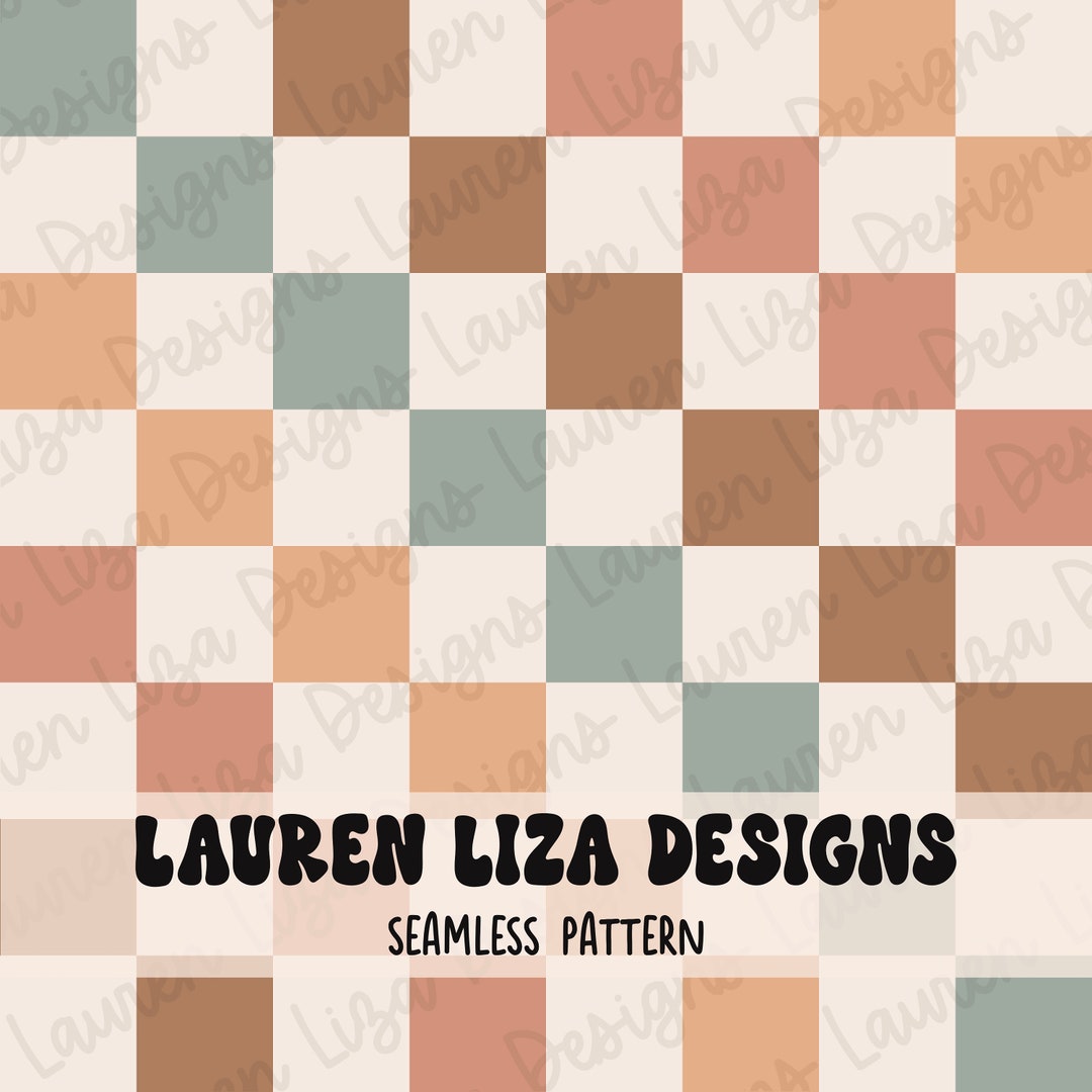 Boho Retro Checkerboard, Seamless Pattern for Fabric Sublimation ...