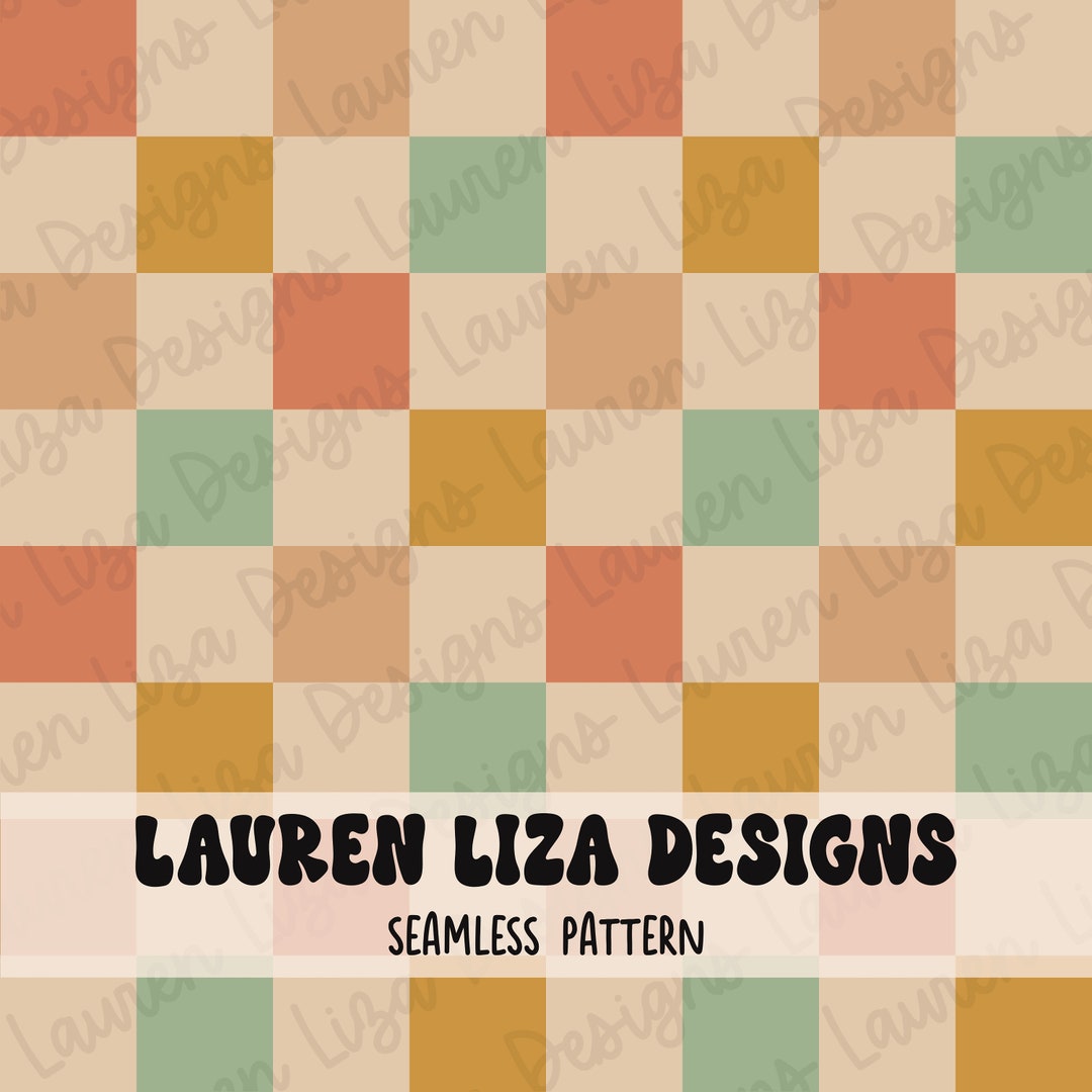 Boho Checkerboard, Retro Seamless Pattern for Fabric Sublimation ...