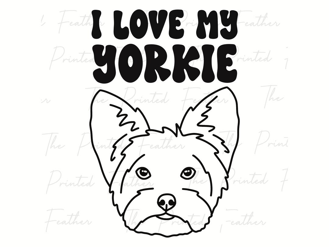 Yorkie, Yorkshire Terrier, Line Art, SVG, PNG. Dog Svg Cut File, Svg ...