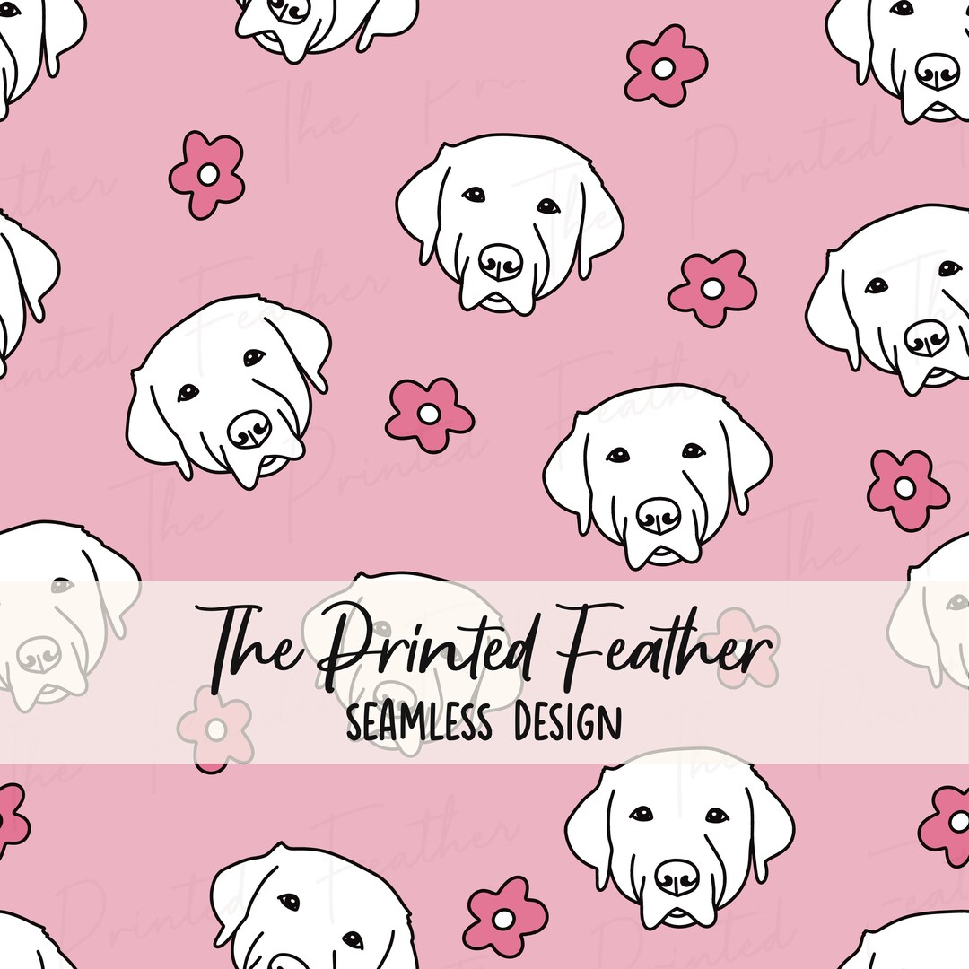 Pink Lab, Labrador Retriever, Dog Breed Seamless File for Fabric ...