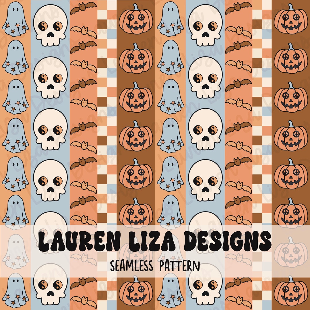 Retro Halloween Stripes for Boys Seamless File for Fabric Sublimation ...