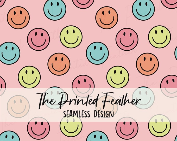 Rainbow Smiley Face Seamless Pattern for Fabric Sublimation, Colorful ... Rainbow Smiley Face Seamless Pattern for Fabric Sublimation, Colorful ...