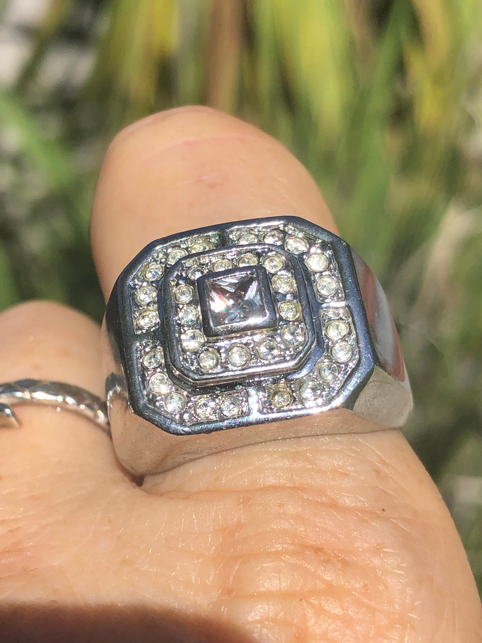 Vintage Costume Cocktail Ring Lot of 2 CZS Rings Mens Size - Etsy