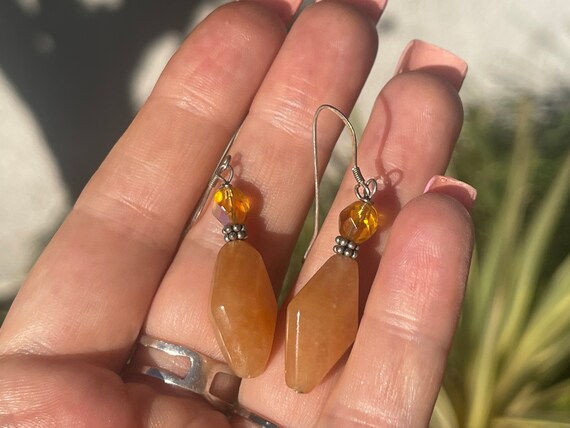 Vintage Peach Quartz Beaded Gemstone Sterling Silver … - Gem