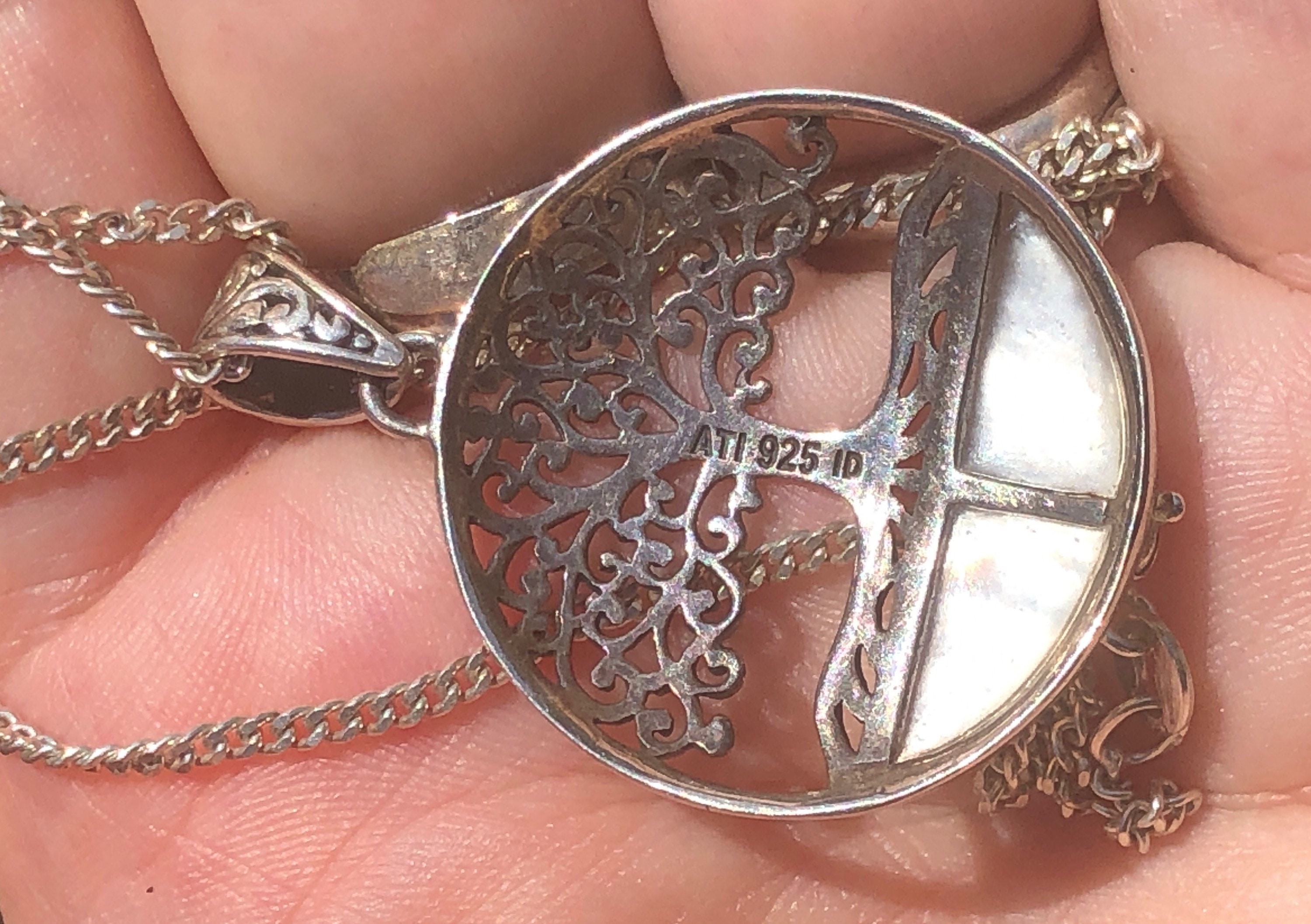 Beautiful Tree Of Life Mother Of Pearl Shell Sterling Silver | Etsy