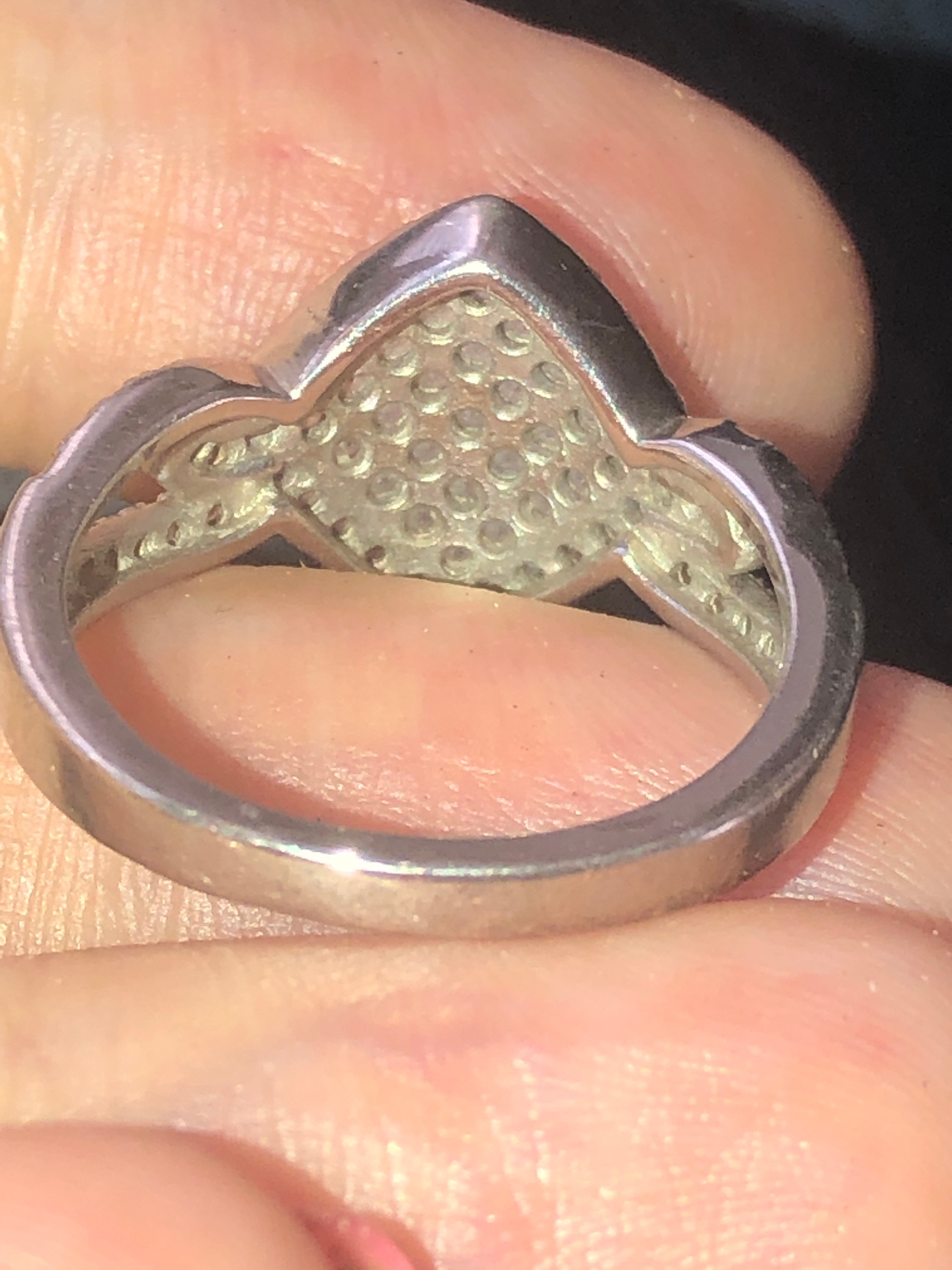 Beautiful CZ crystal ring fake pave set diamonds size 7 look | Etsy