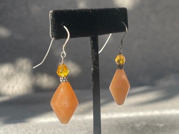 Vintage Peach Quartz Beaded Gemstone Sterling Silver … - Gem