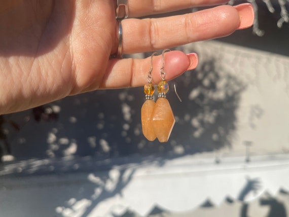 Vintage Peach Quartz Beaded Gemstone Sterling Silver … - Gem