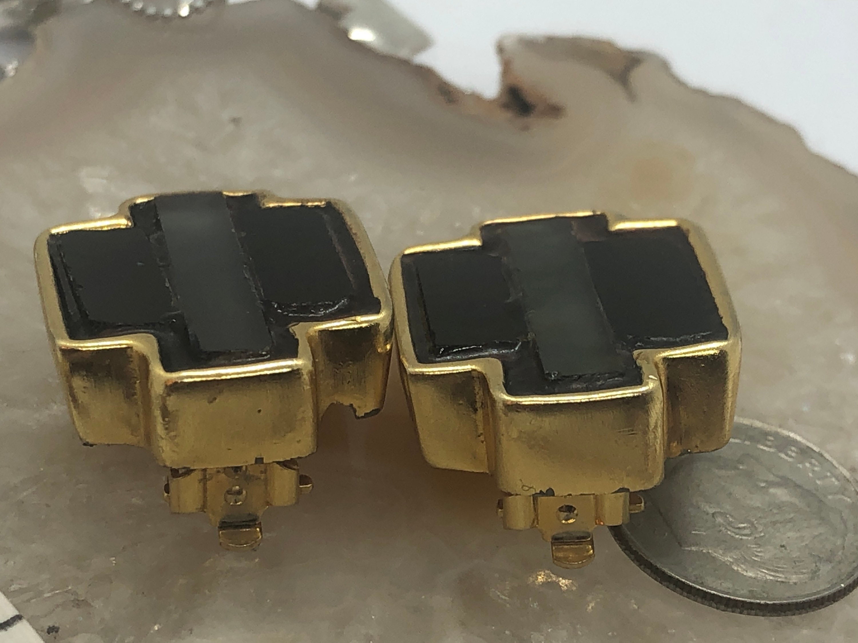 Vintage Designer Donna Karan and Company Dkco Gold Tone Glass | Etsy