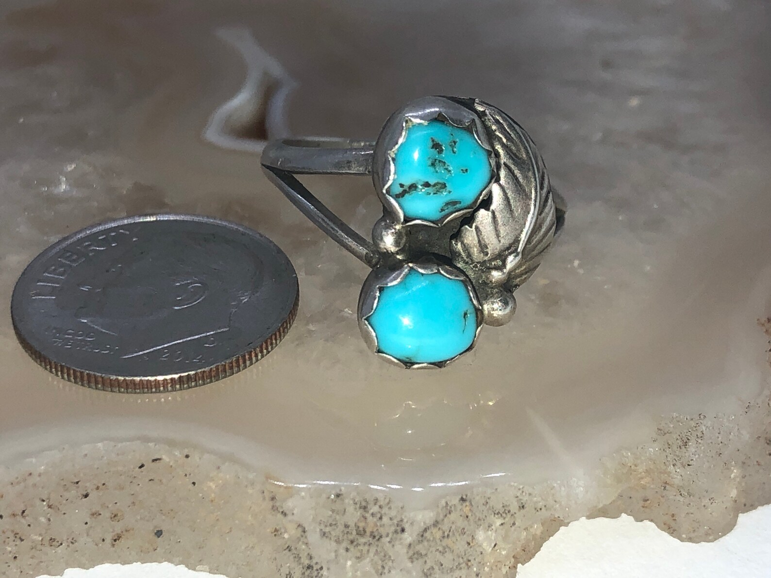 Vintage Native American Indian Turquoise Gemstone Ring - Etsy