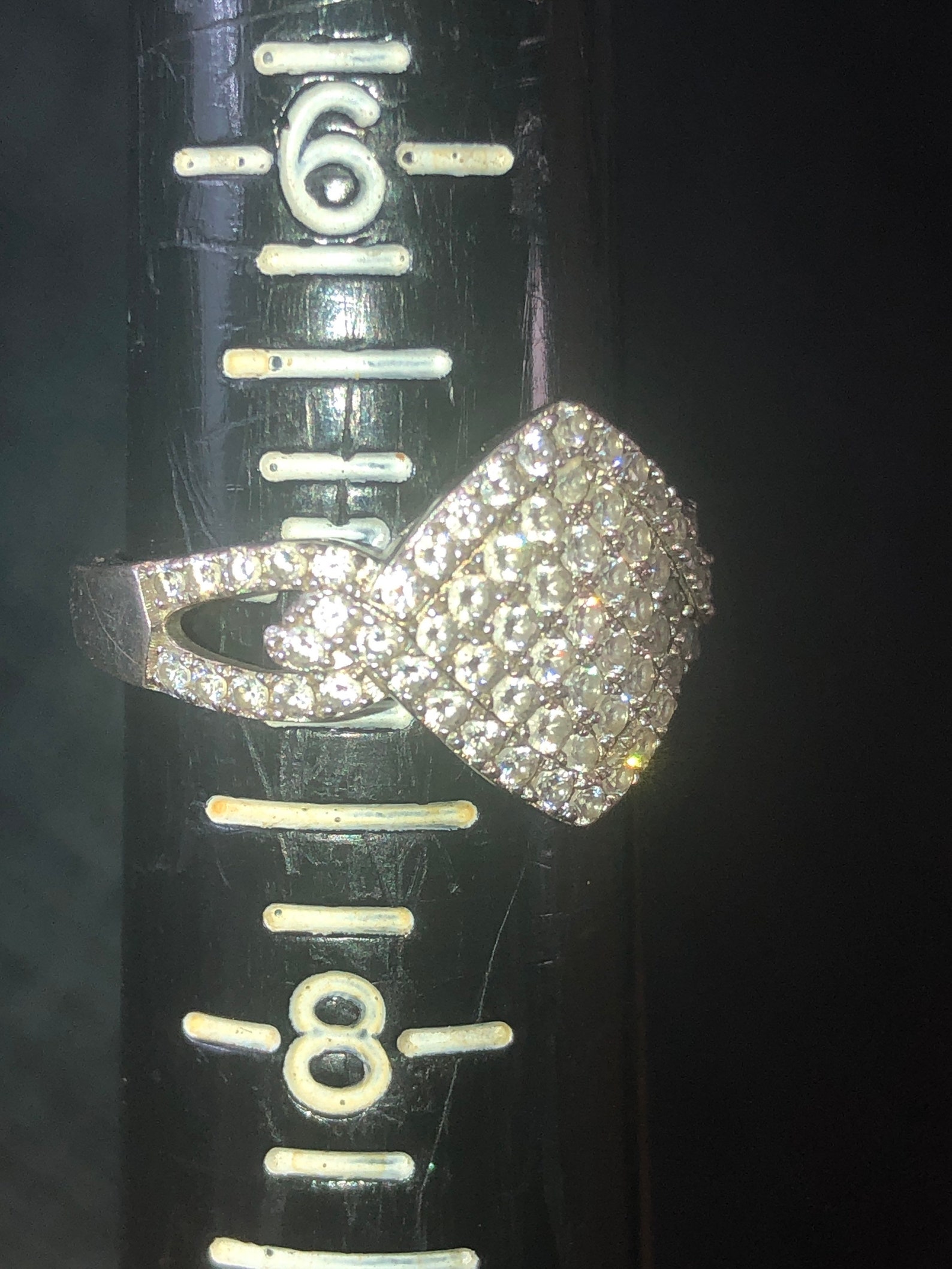 Beautiful CZ crystal ring fake pave set diamonds size 7 look | Etsy