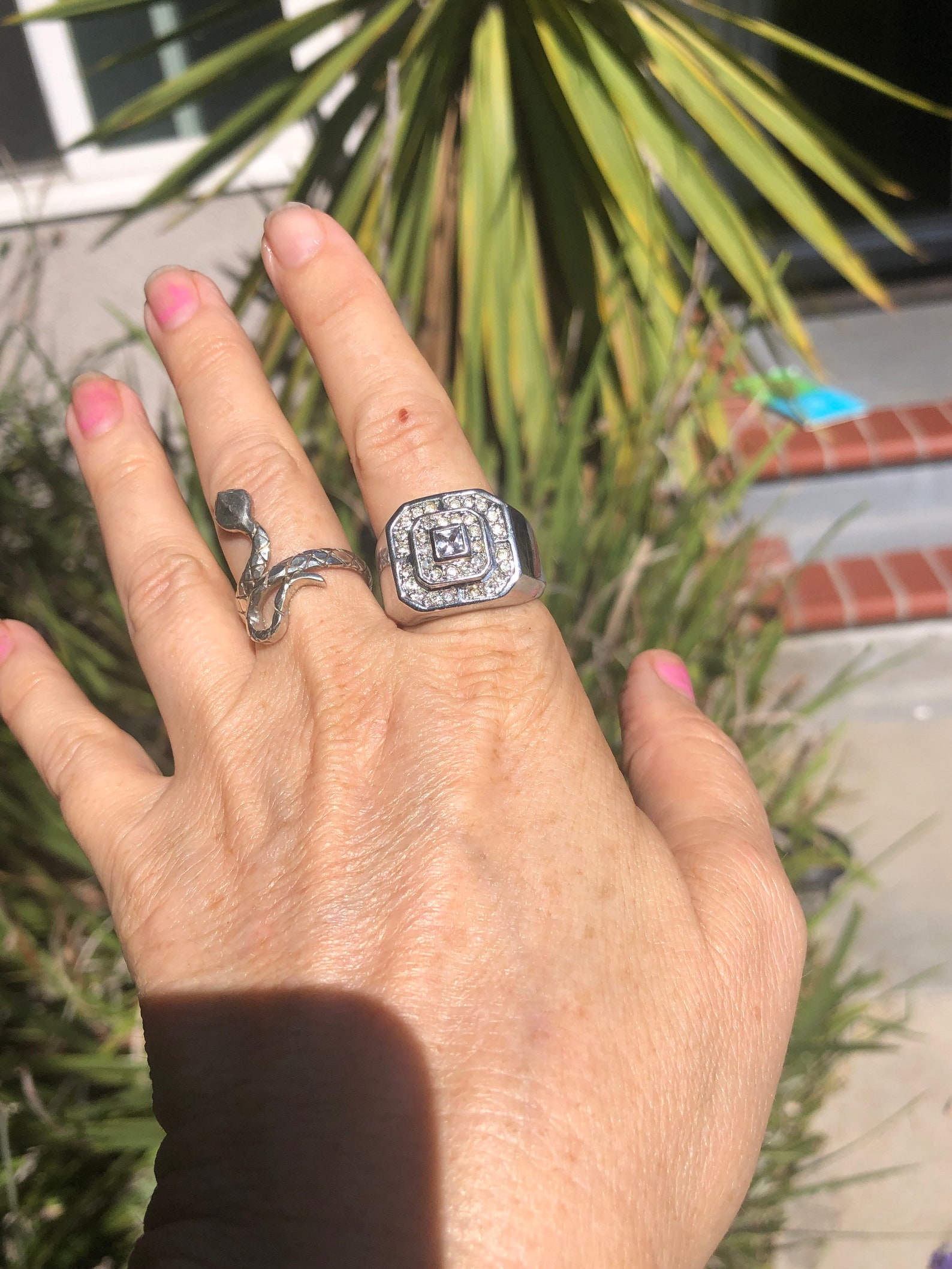 Vintage Costume Cocktail Ring Lot of 2 CZS Rings Mens Size - Etsy