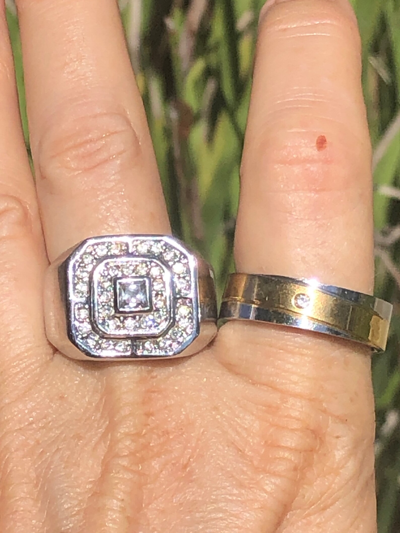 Vintage Costume Cocktail Ring Lot of 2 CZS Rings Mens Size - Etsy