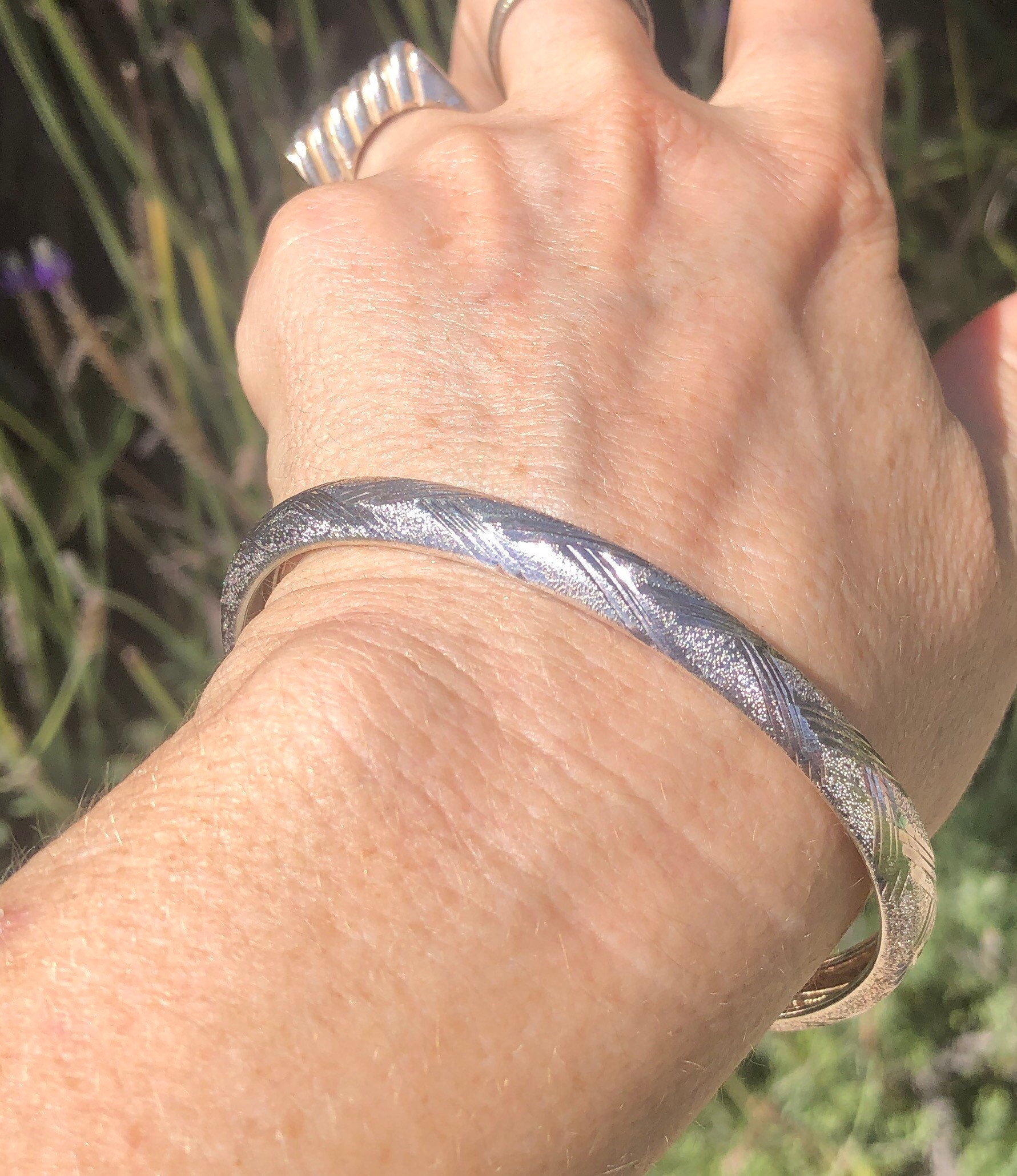 Vintage IBB Sterling Silver Bangle Bracelet 925 International | Etsy