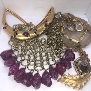 Vintage Designer Costume Cocktail Jewelry Lot Monet Coventry Graziano ...