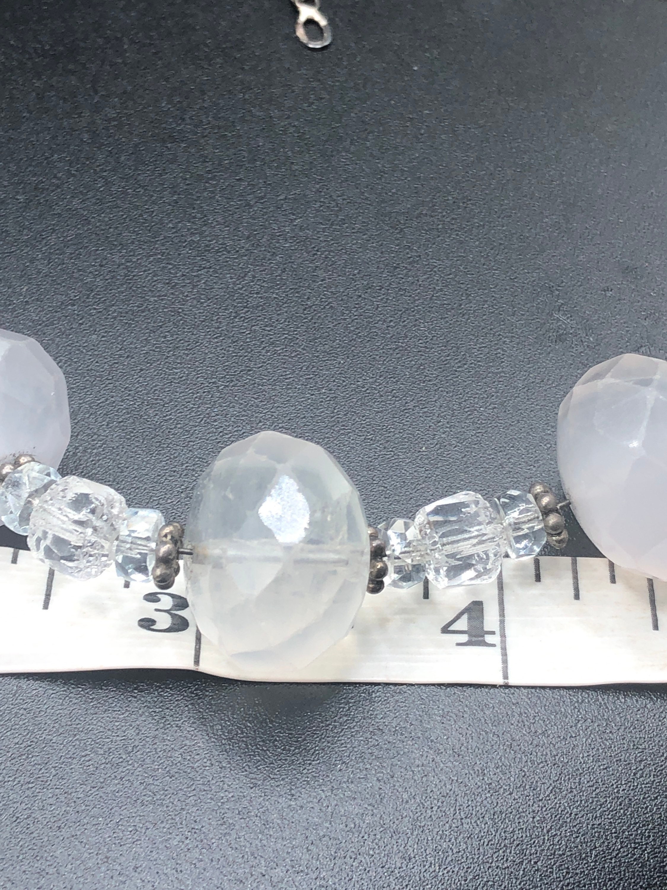 Gorgeous Vintage Huge Rock Crystal Beads Beaded Necklace | Etsy