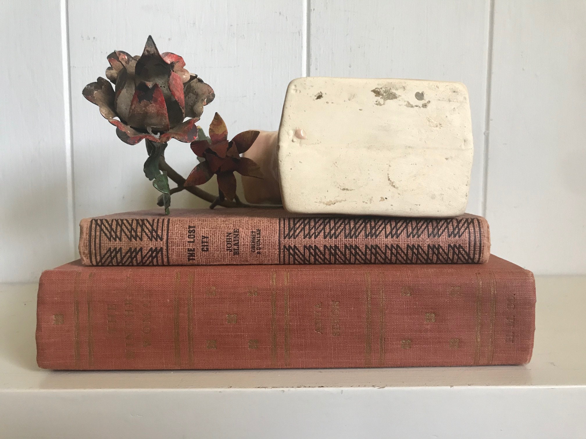 Vintage Blush Pottery With Grapes and Leaves Peach Ceramic | Etsy