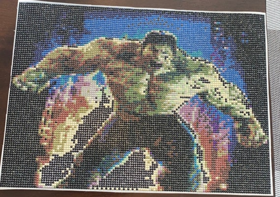 Hulk Diamond Painting Finished | Etsy