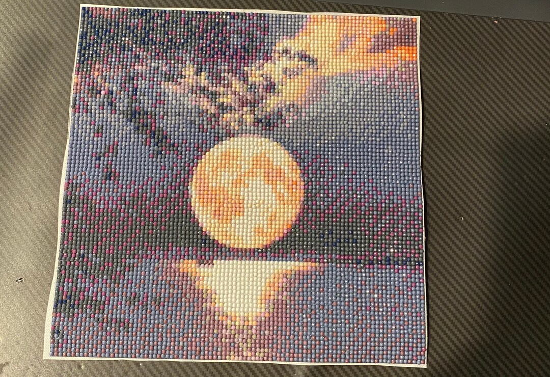 Finished Moon Diamond Painting - Etsy