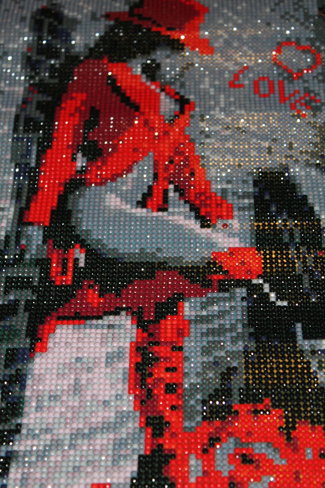 Girl in Red Finished Diamond Painting - Etsy