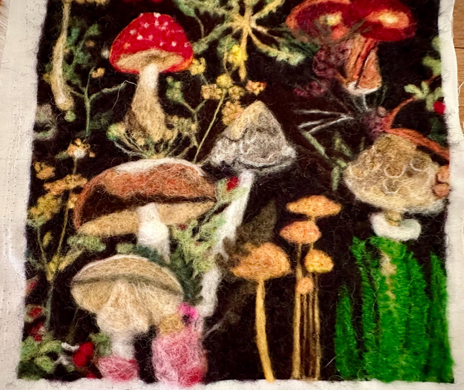 Colouring With Wool - 2D Mushroom Kit - Needle Felting - Beginner ...