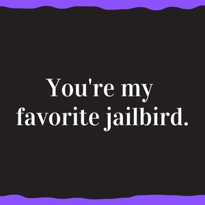 Jail Funny Greeting Card - Favorite Jailbird, Inmate, Prison - Etsy