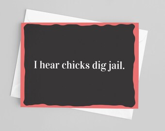 Jail Funny Greeting Card for Inmate Prison - Etsy