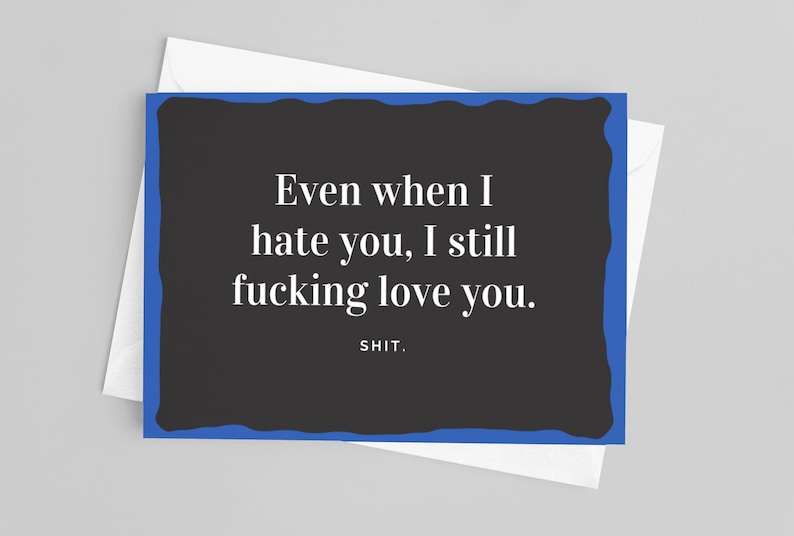 Jail Love Greeting Card - Hate/love Card for Inmate, Prison, Boyfriend ...