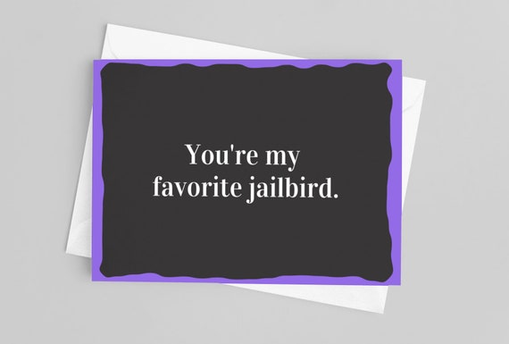 Jail Funny Greeting Card Favorite Jailbird Inmate Prison | Etsy