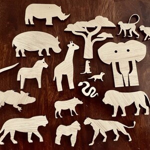 Laser Cut Wooden Animal Sets - Etsy