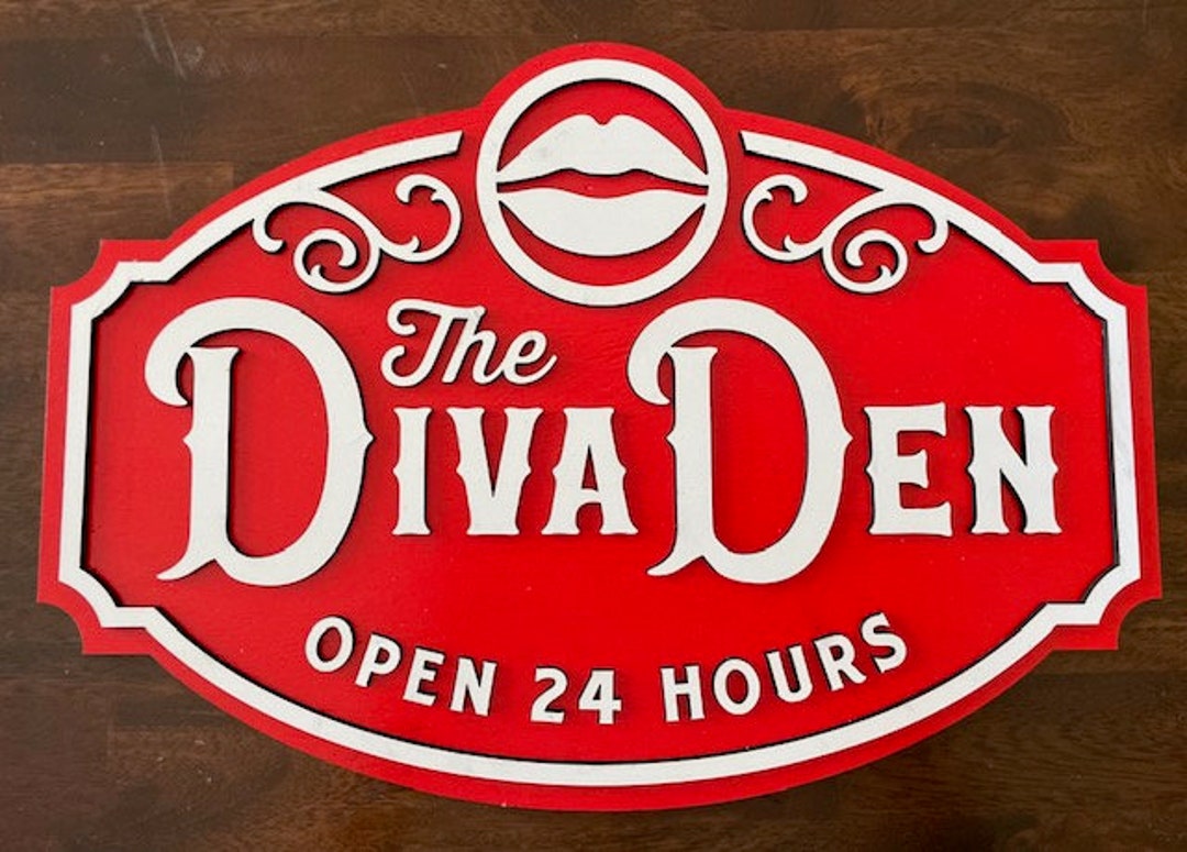 High Quality Diva Den Sign - Etsy