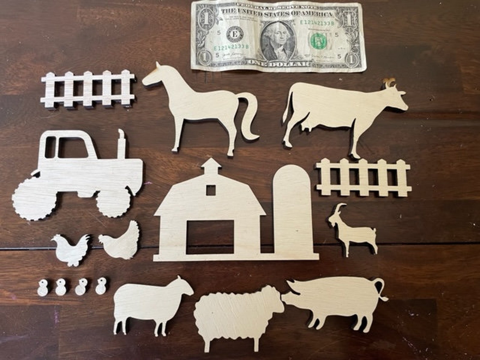 Laser Cut Wooden Animal Sets - Etsy