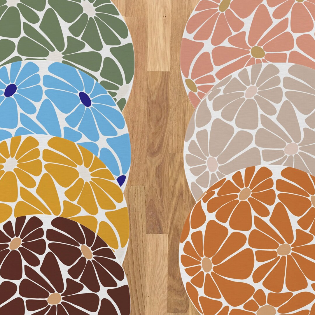 Neutral Flower Round Rug 5ft Rug for Bedroom Rug Nursery Rug Carpet Rug ...