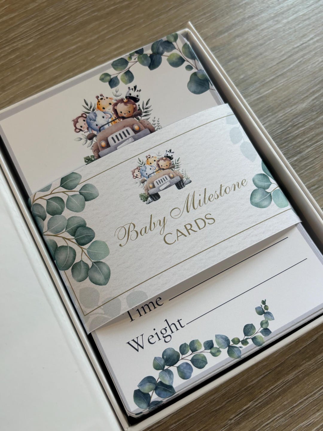 Baby Milestone Cards Safari Theme - Baby Milestone Cards - Pack of 54 ...