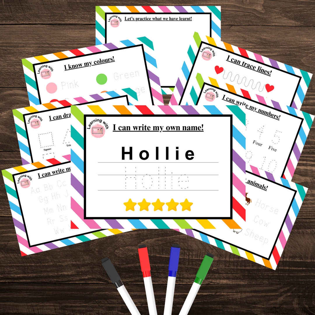 Preschool Learning Starter Pack, Learning to Write, Learning Pack ...