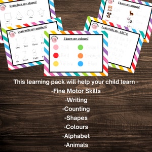 Preschool Learning Starter Pack, Learning to Write, Learning Pack ...