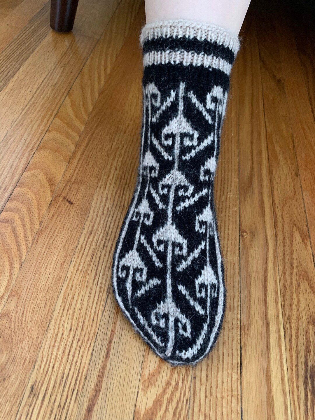 Handwoven Turkish Motif Wool Socks - Etsy