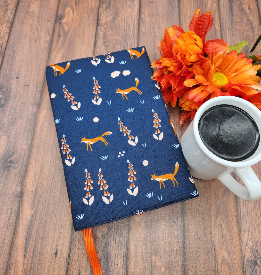 Adjustable Book Cover, Book Sleeve, Journal Cover, Padded Book Cover ...