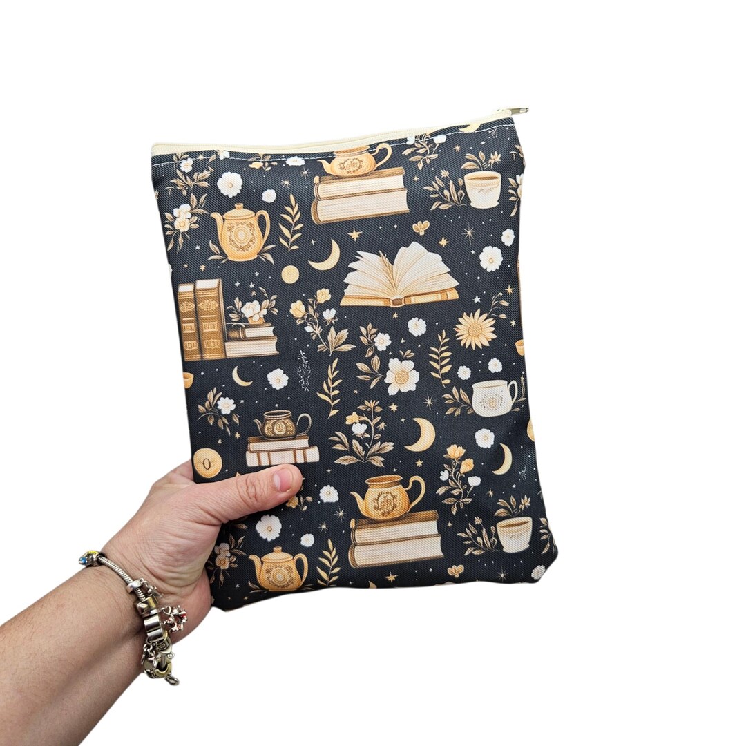 Book Sleeve, Book Cover, Book Pouch, Zippered Book Sleeve, Book Lover ...