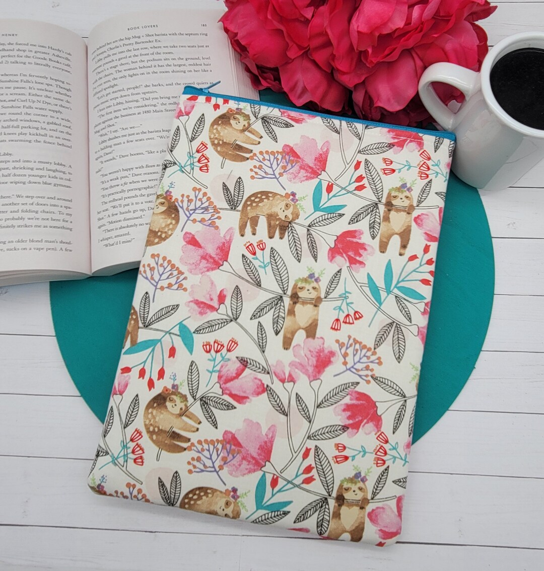 Zippered Book Sleeve Book Cover Book Pouch Padded Book - Etsy