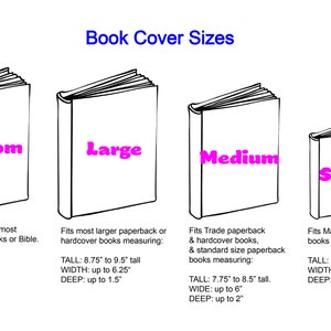STRETCHABLE Book Covers, Book Protector, Book Sleeve, Bookmark, Fabric ...