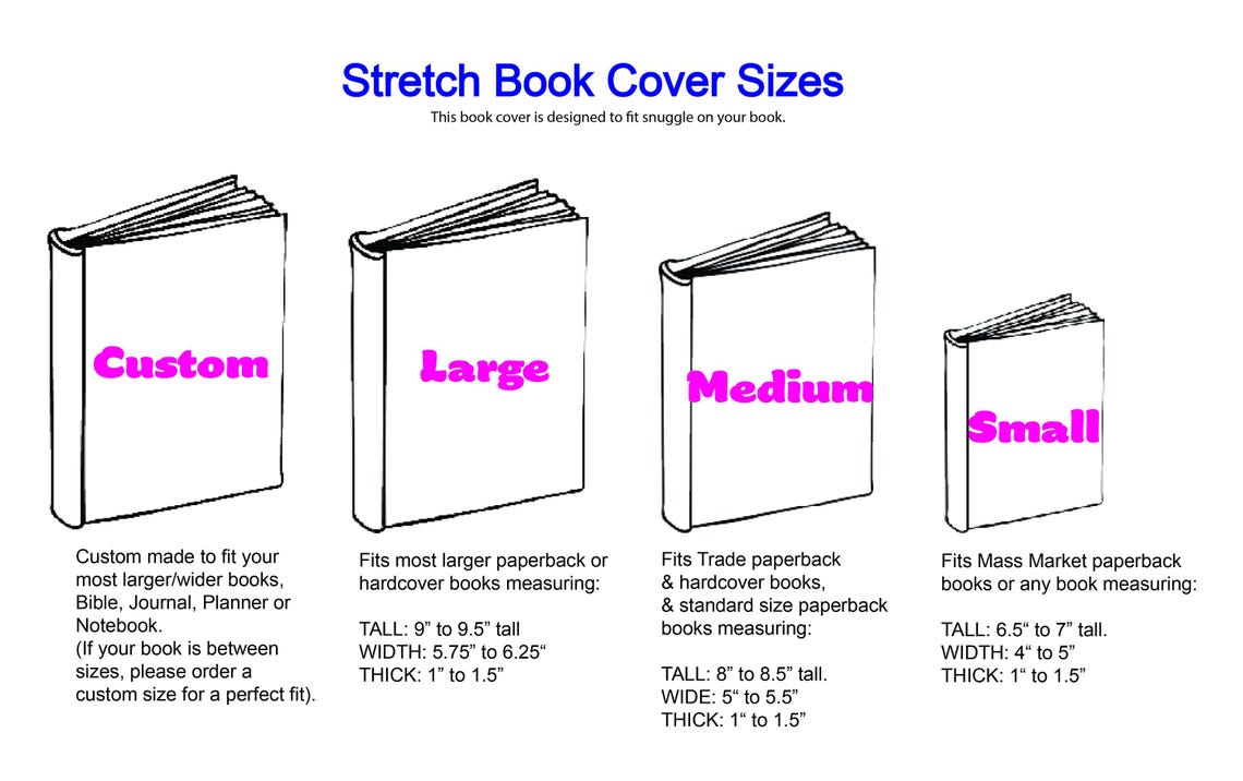 STRETCH Book Covers, Book Sock, Book Sleeve, Fabric Book Cover, Bible ...