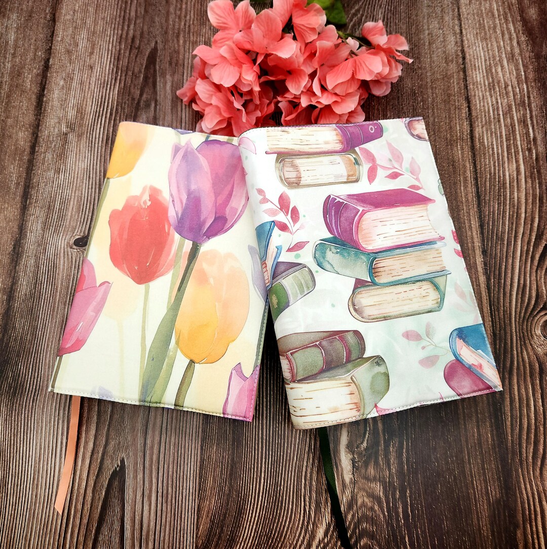 Adjustable Book Cover, Book Sleeve, Book Pouch, Padded Book Cover ...