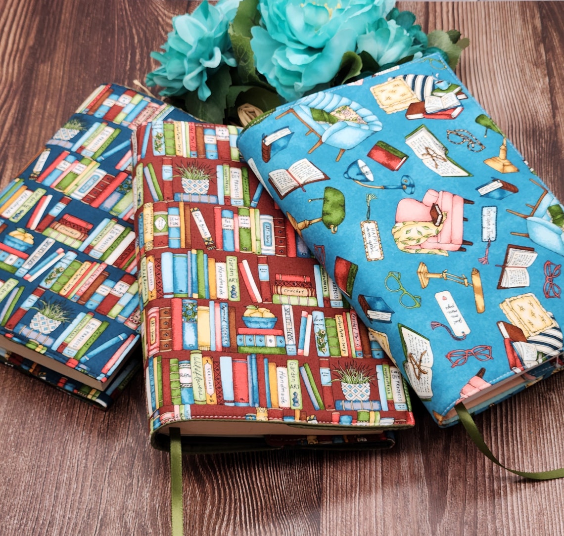 Adjustable Book Cover, Book Sleeve, Book Pouch, Padded Book Cover ...