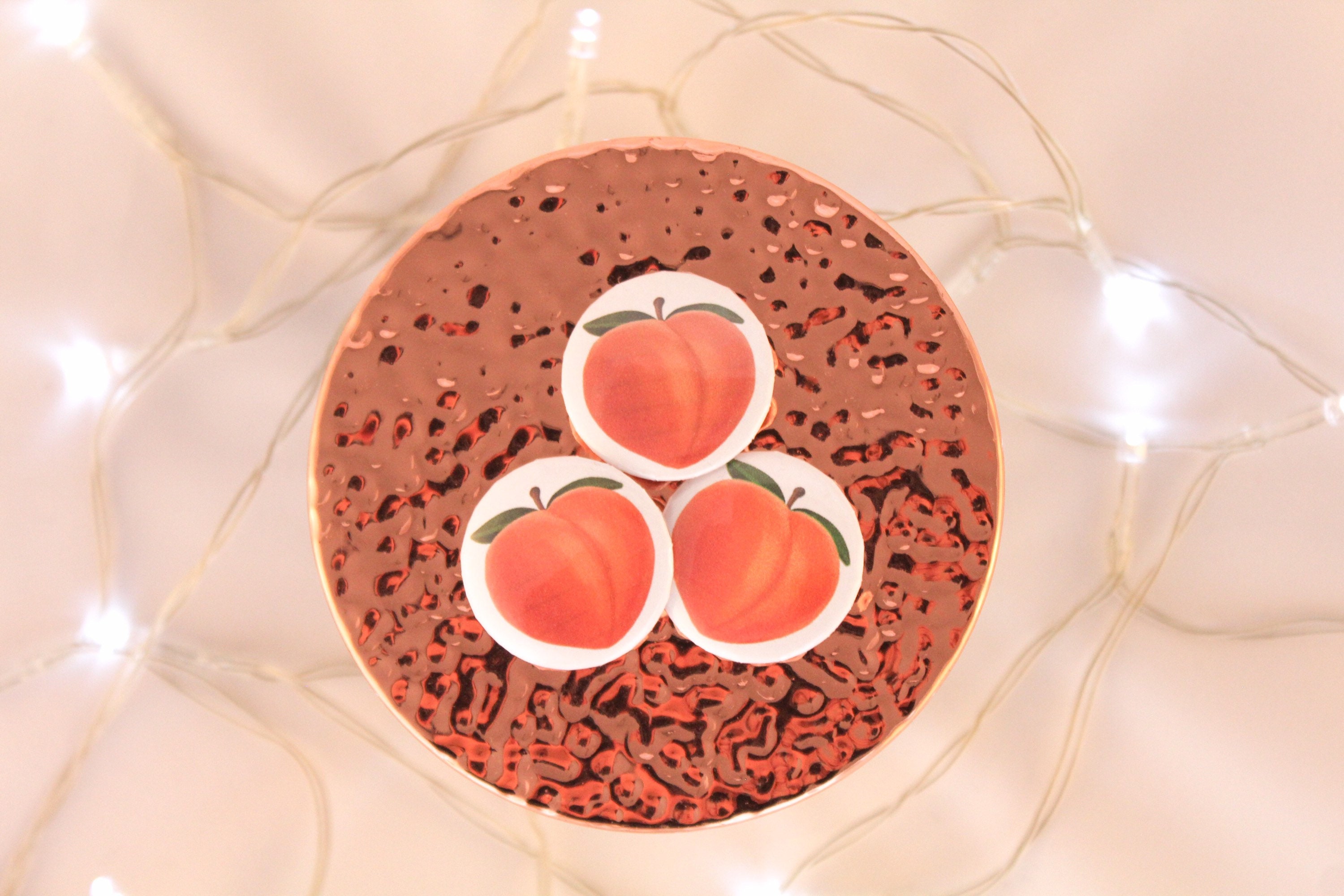 Peach Button / Pinback Button 1.25 inches | Etsy